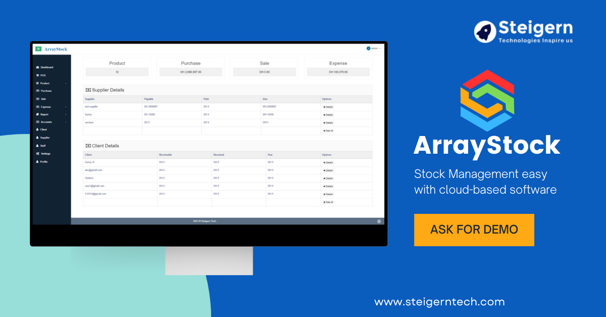 Top 5 Stock management softwares - Steigern Tech