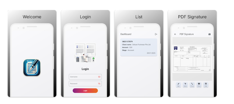 Digital signature mobile app in odoo - Steigern Tech